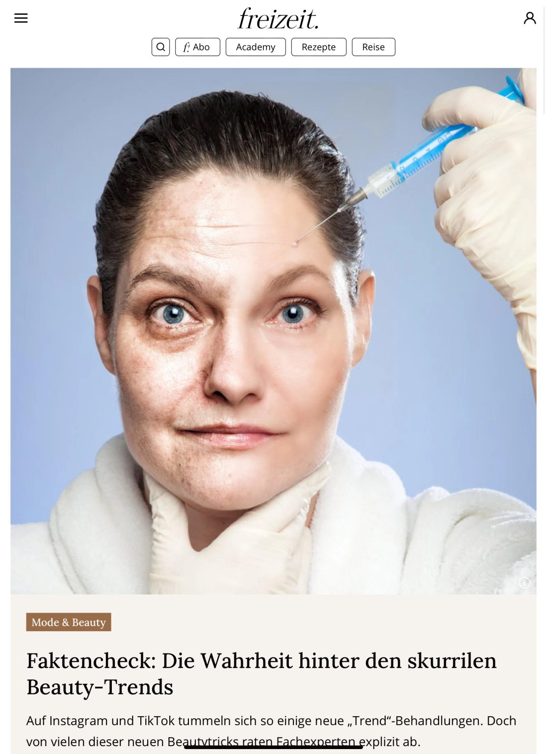 Kurier Freizeit - Dezember 2023 - Hautarzt Wien - Dr. Barbara Franz